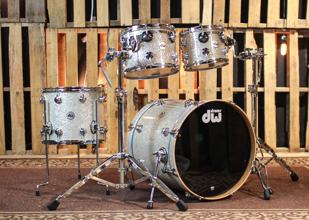DW Collector's Cherry HVLT Broken Glass Drum Set - 20,10,12,14 - SO#13 ...